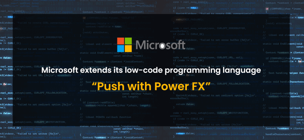 Microsoft Low Code Programming Language With Power Fx